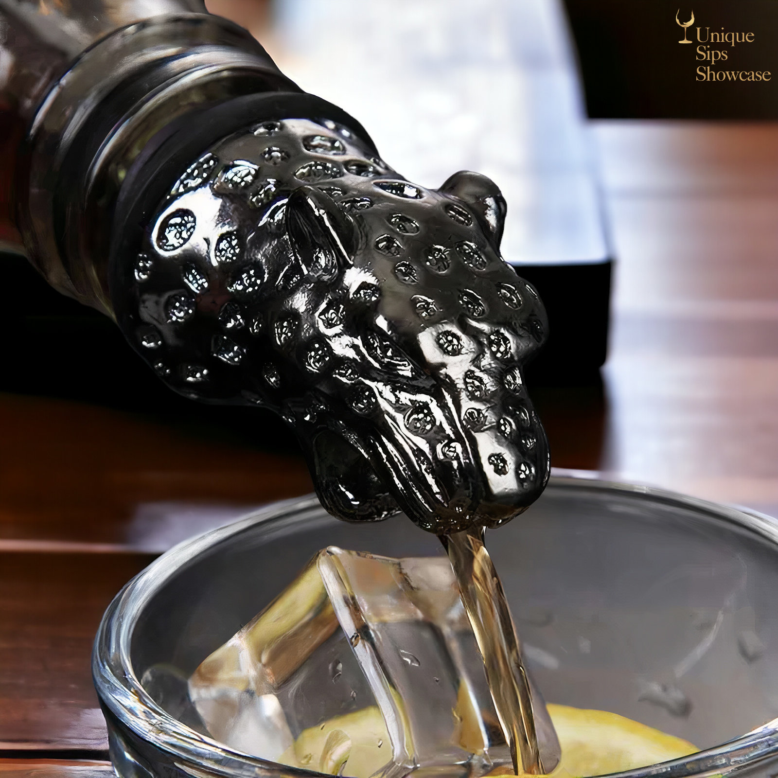 Leopard Head Liquor Bottle Pourer Mouth Wine Stopper Animal Unique ...