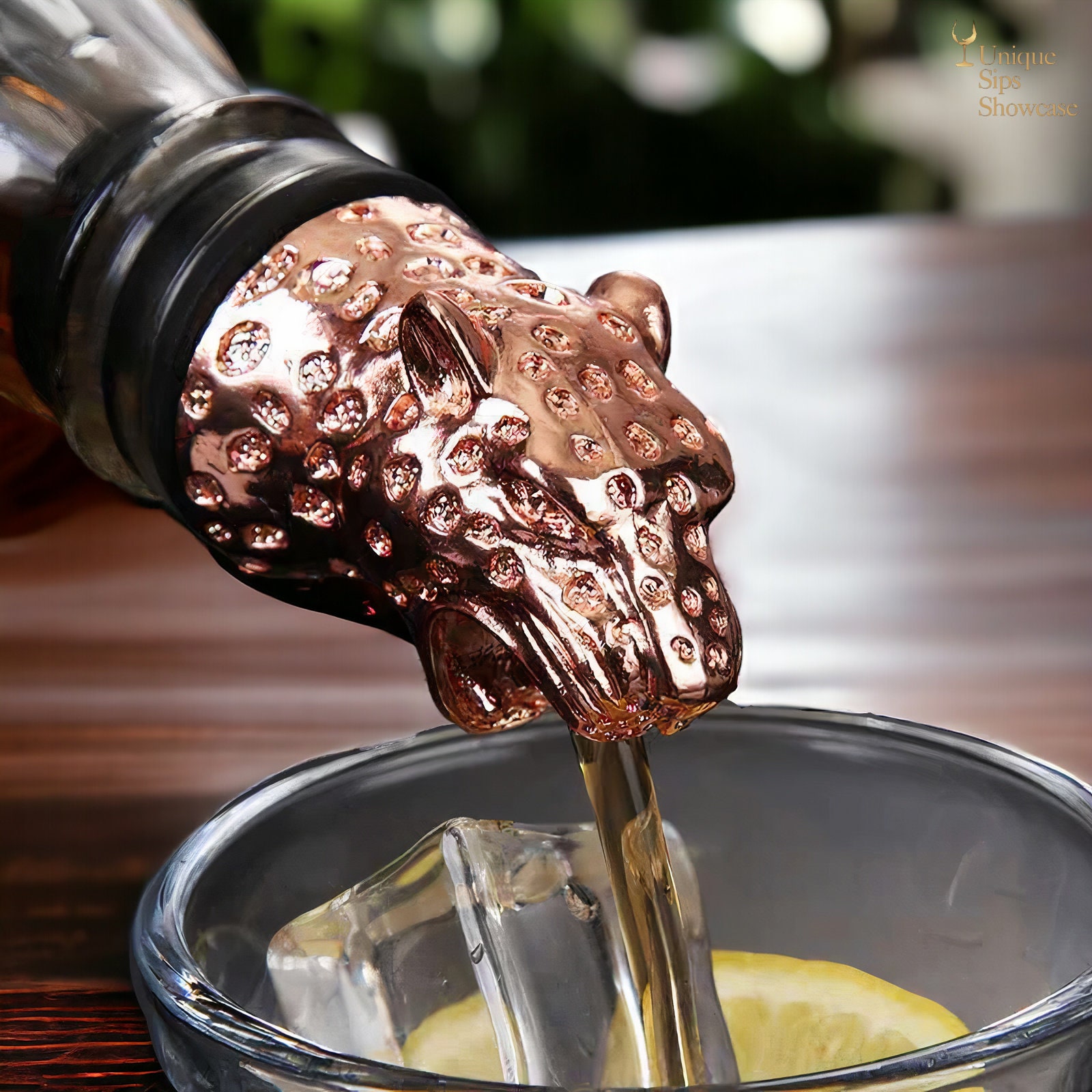 Leopard Head Liquor Bottle Pourer Mouth Wine Stopper Animal Unique ...