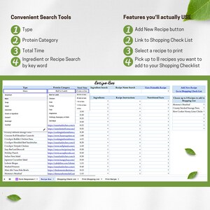 Digital Recipe Box, Meal Planner, and Shopping List Generator - Etsy