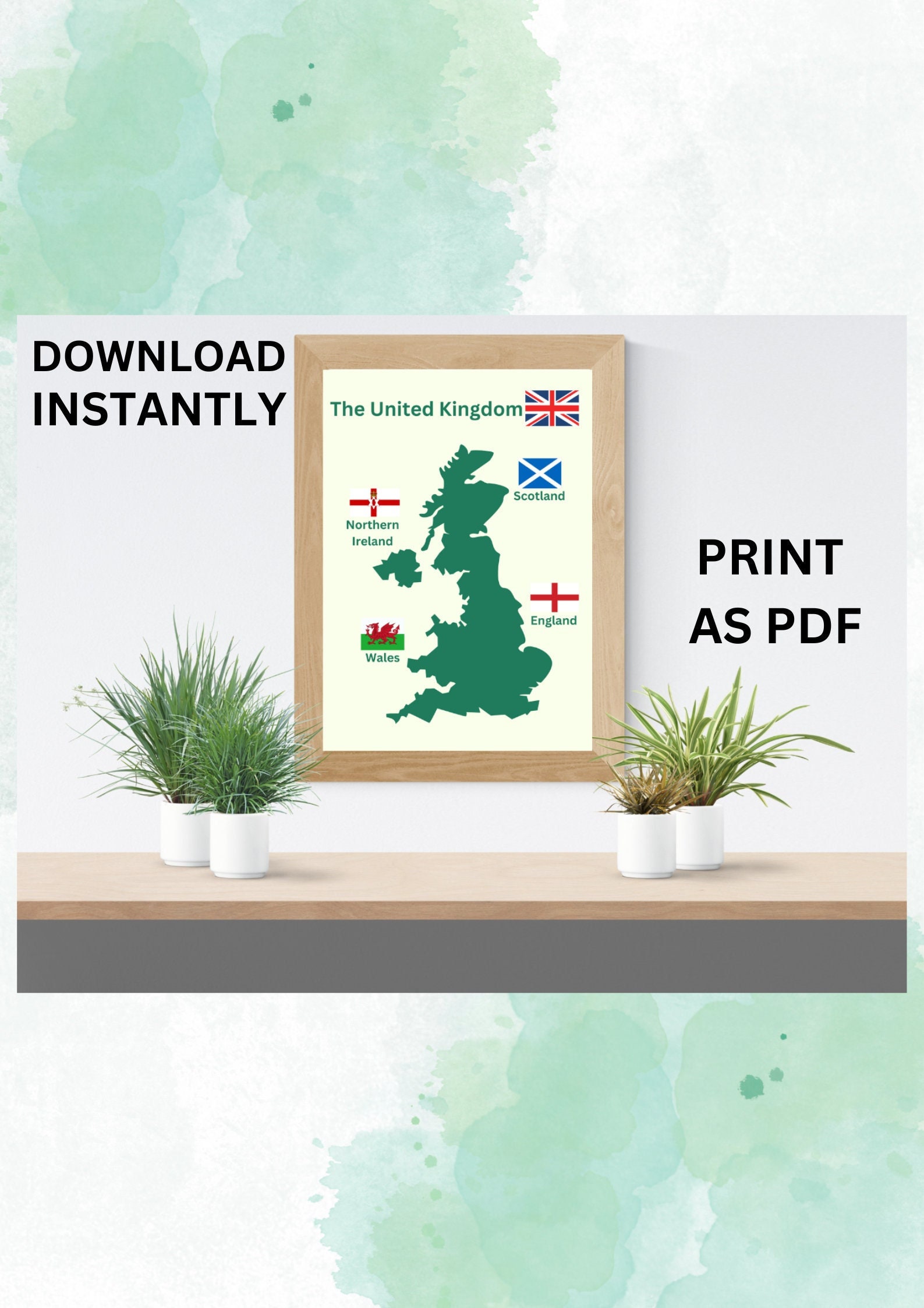 United Kingdom Printable Map for Kids - Etsy