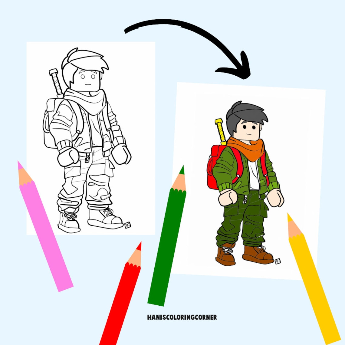 Roblox Coloring Pages Colouring Color Book Easy Cute Printable Adult ...