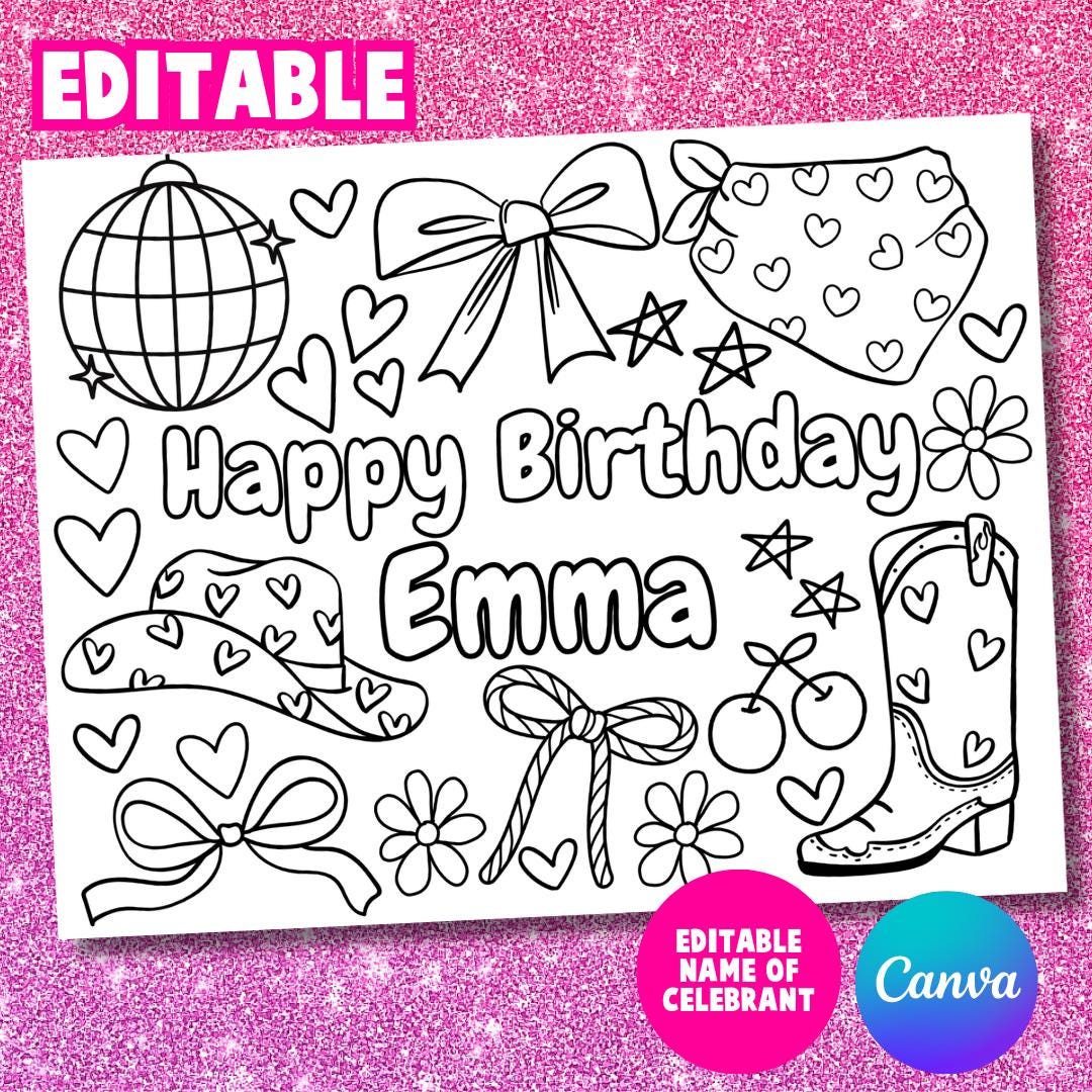 Cowgirl Party Placemat, Cowgirl Coloring Sheet, Rodeo Coloring Page ...