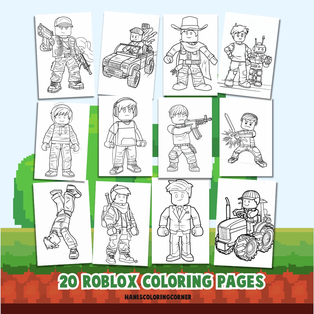 Roblox Coloring Pages Colouring Color Book Easy Cute Printable Adult ...