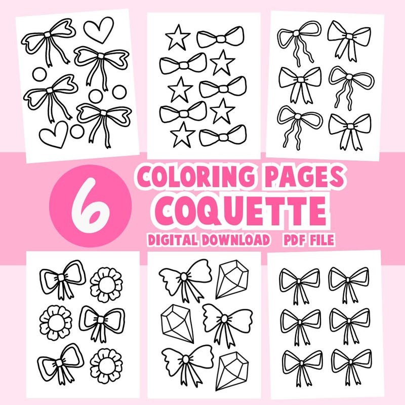 Coquette Coloring - Etsy