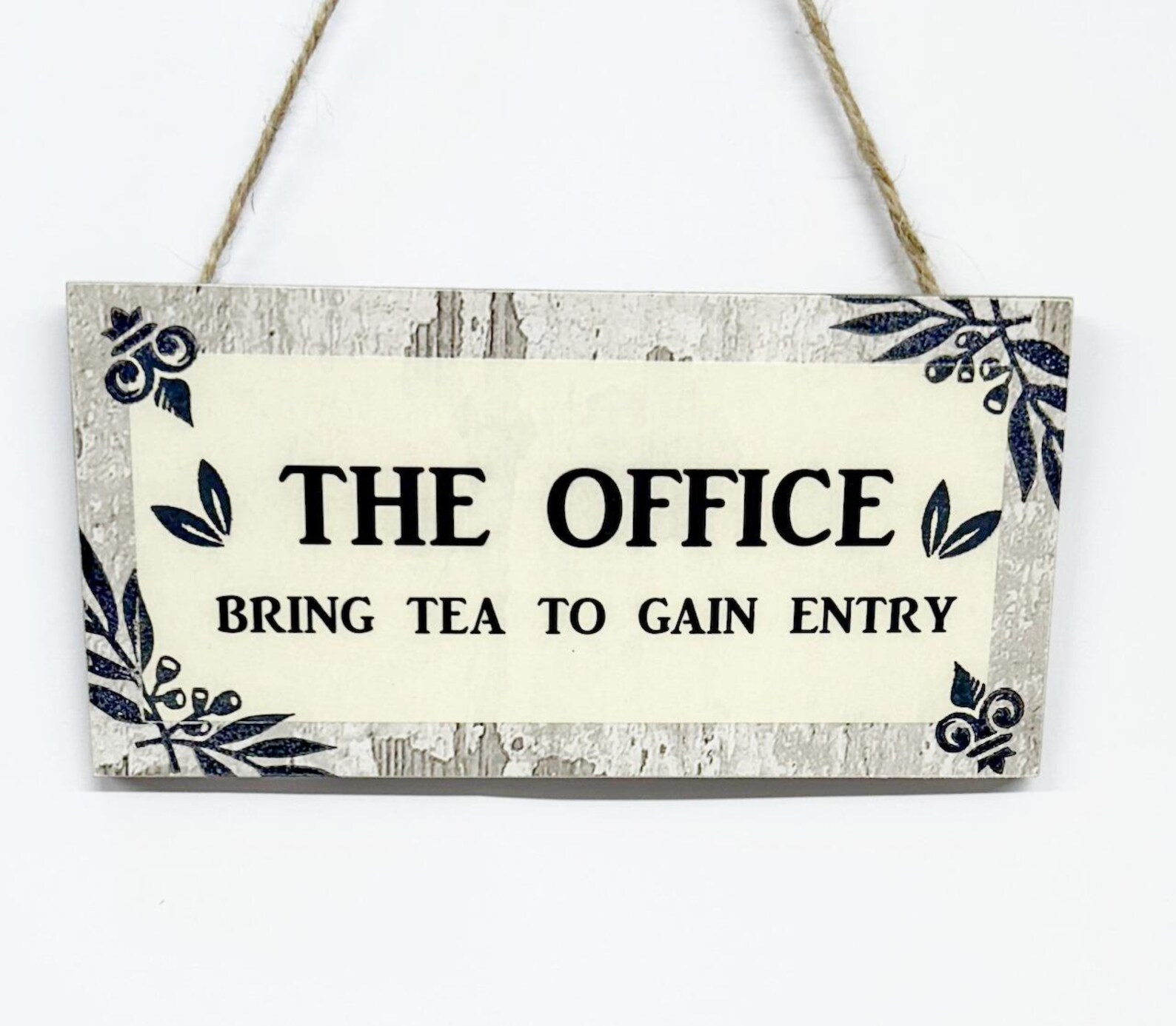 Funny Door Office Sign the Office Bring Tea to Gain Entry Wooden Plaque ...