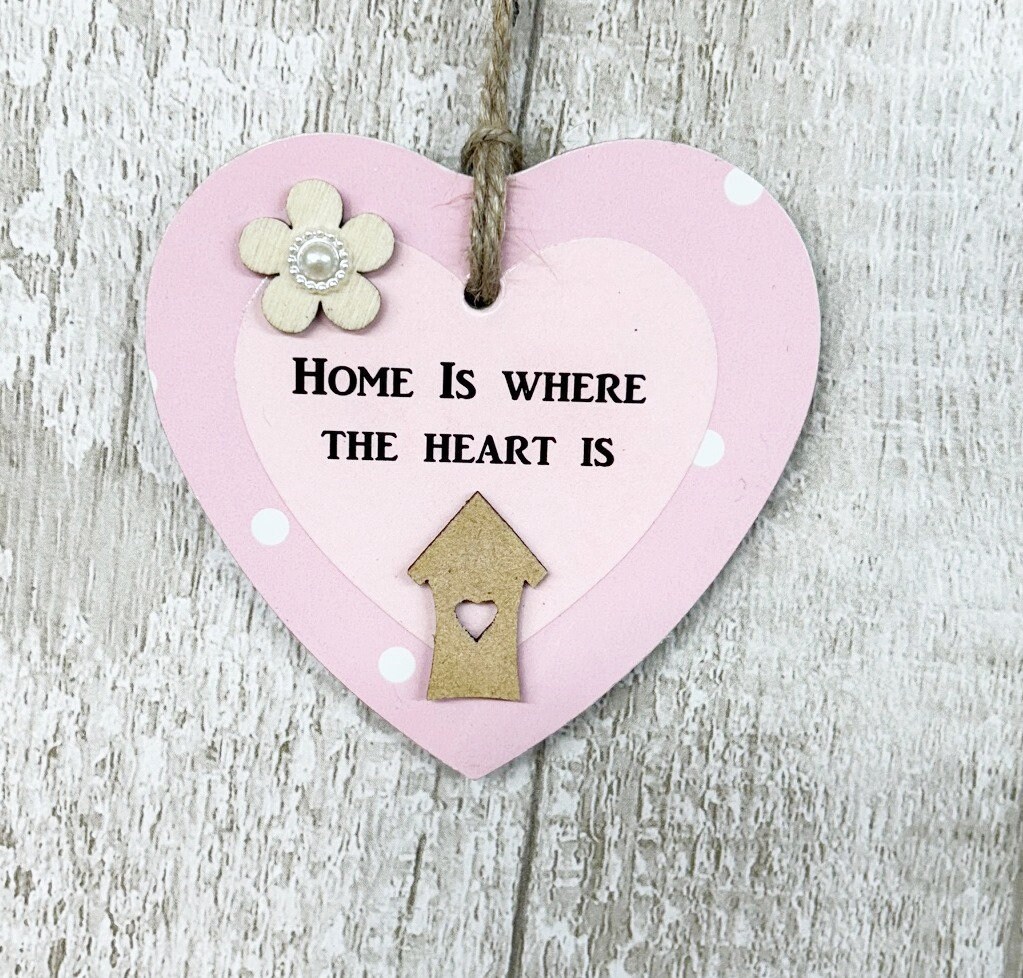 Home is Where the Heart is Wooden Heart Sign - Etsy