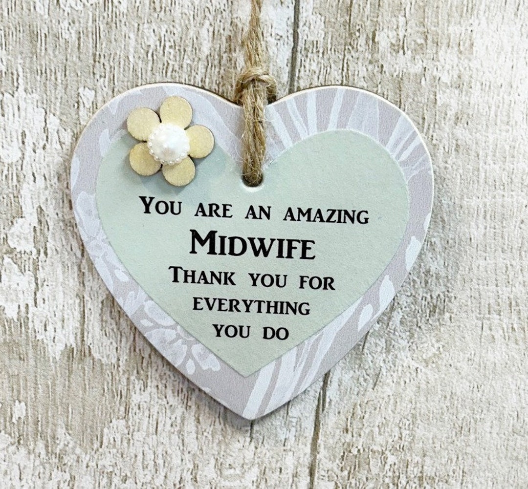 Thank You for Being an Amazing Midwife Thank You Wooden Gift Heart ...