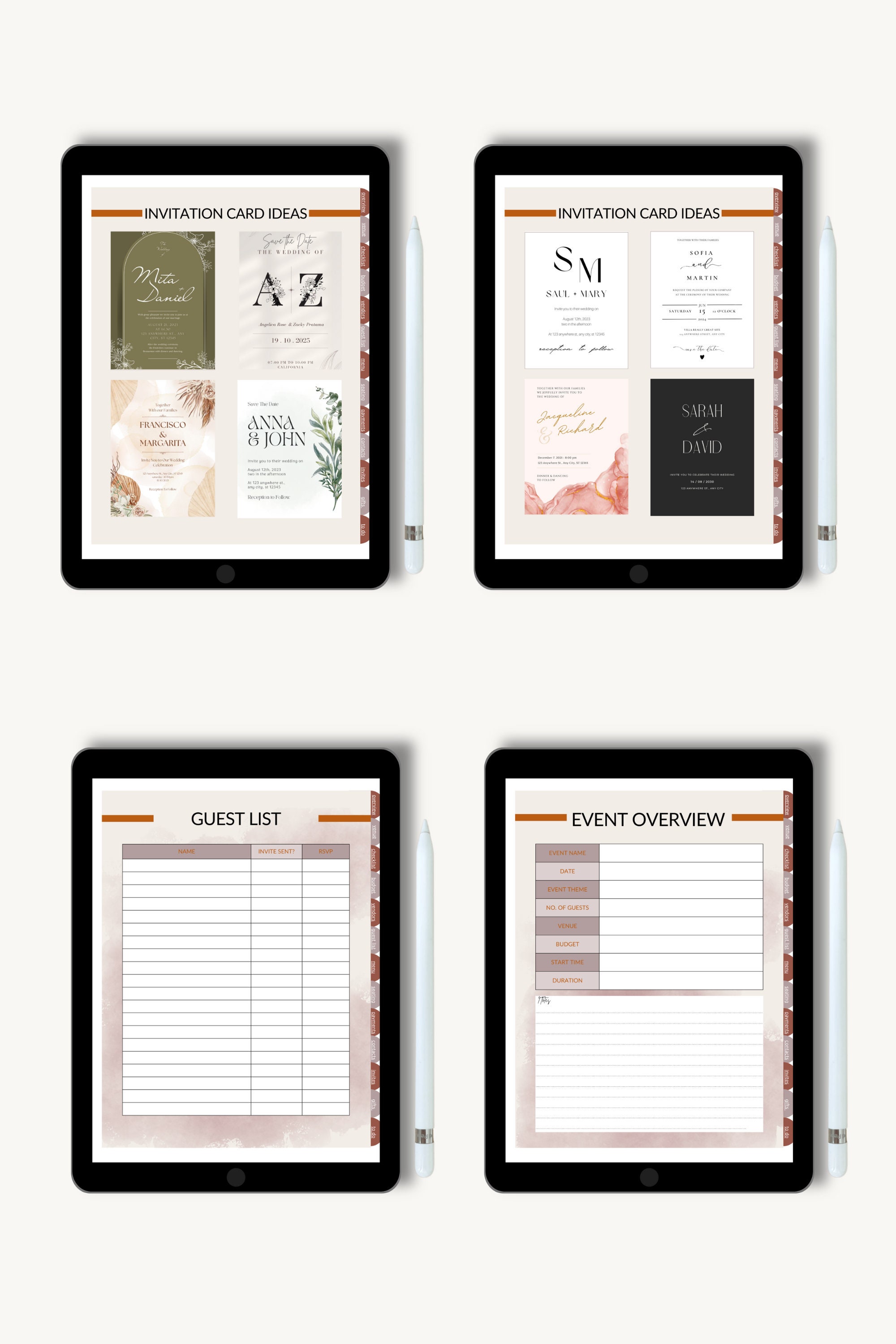 Digital Event Planner - Etsy