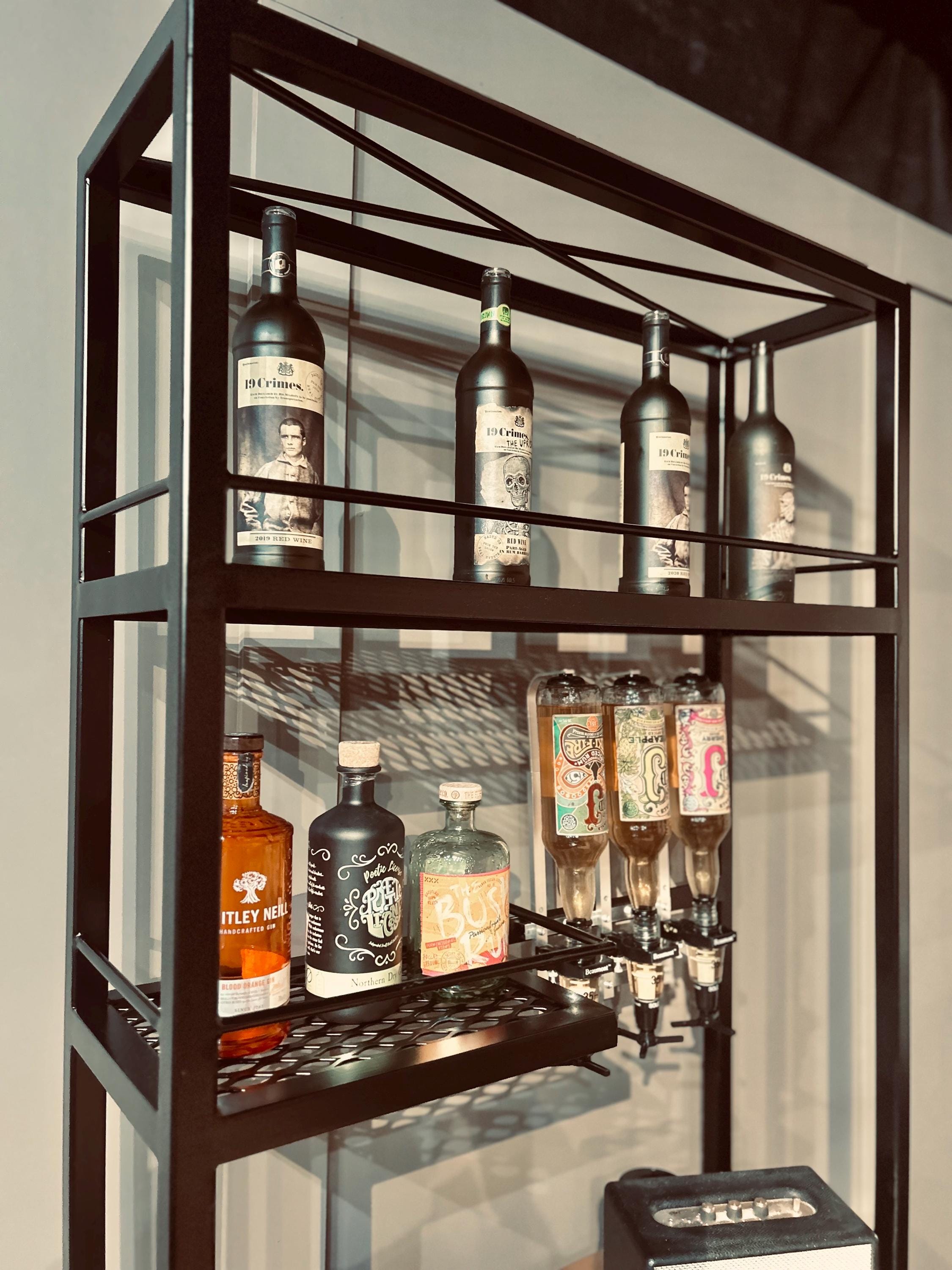 Industrial Home Bar Unit With Fridge Side Unit - Etsy UK