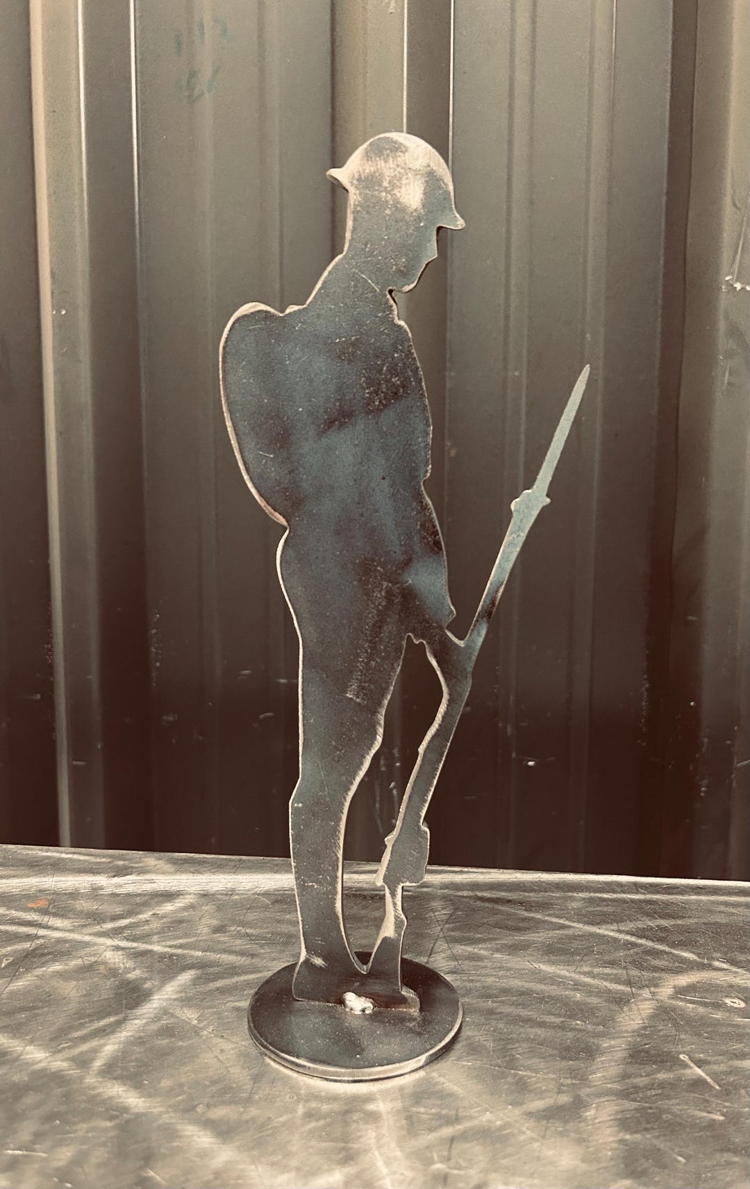 Tommy Memorial Sillohette Metal Cut Out Statue - Etsy
