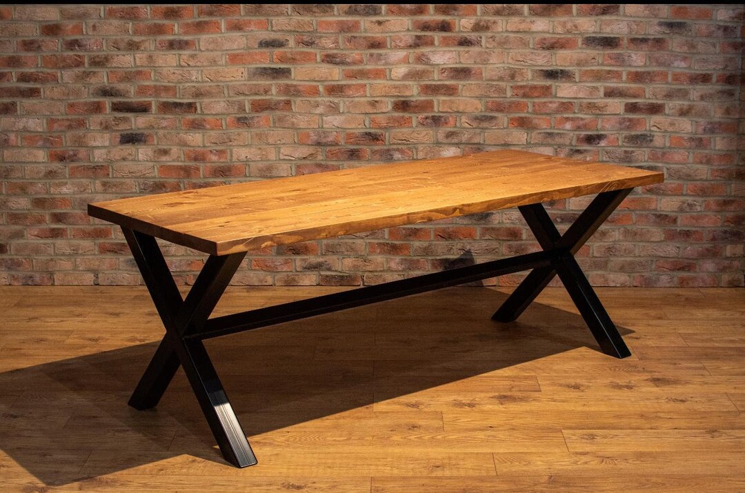 X Frame Cross Frame Industrial Dining Table - Etsy UK