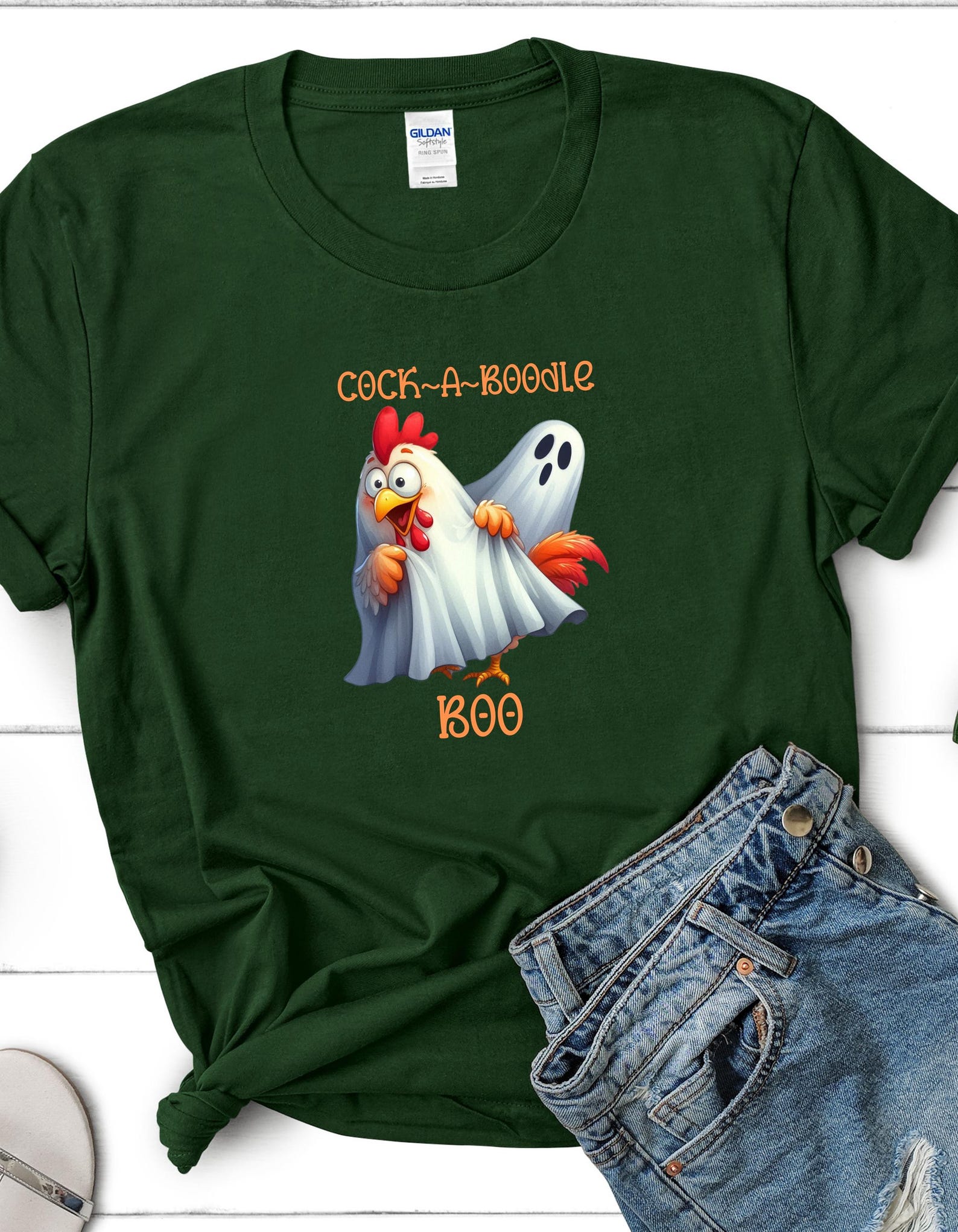 Cock A Boodle Boo PNG Digital Download, Chicken, Halloween, Ghosts ...