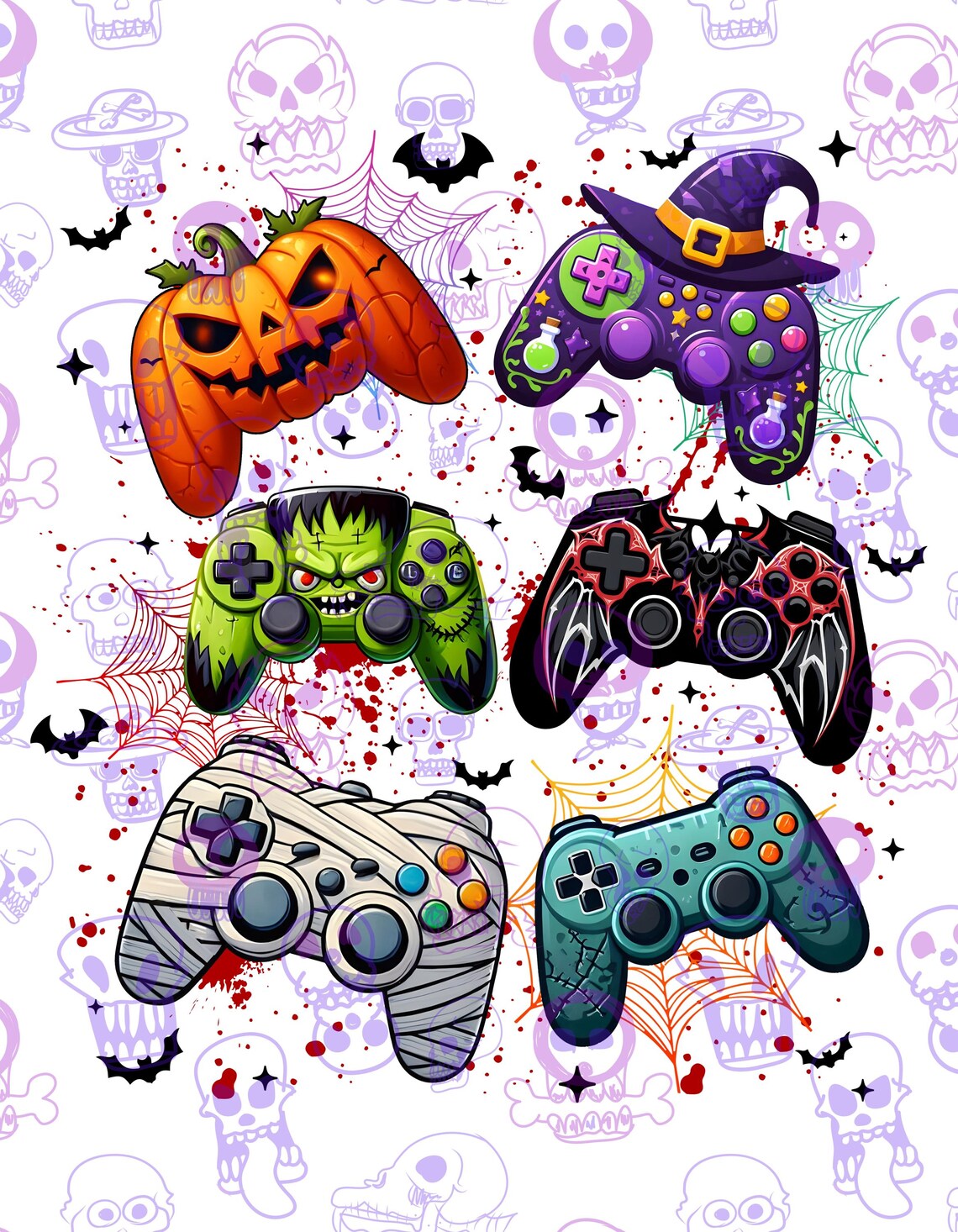 Kids Halloween Game Controller PNG Digital Download, Halloween, Game ...