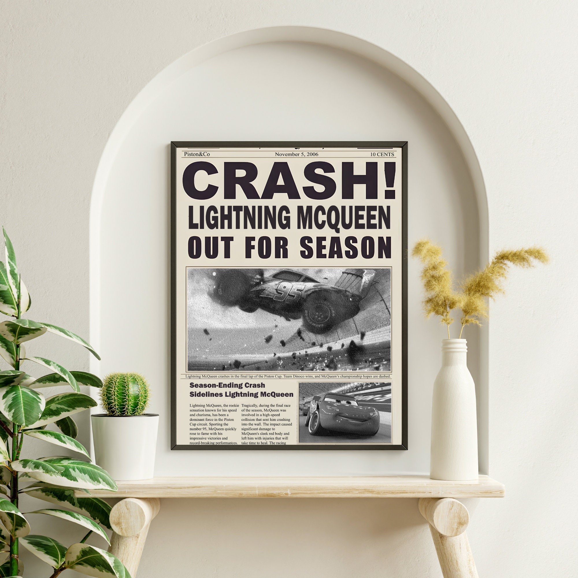 Lightning Mcqueen Crash Poster - High-resolution Digital Download - Etsy