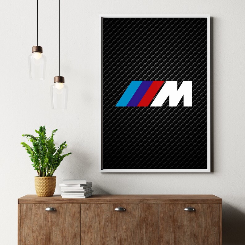 Carbon Fiber BMW M Power Logo Poster Digital Download - Etsy
