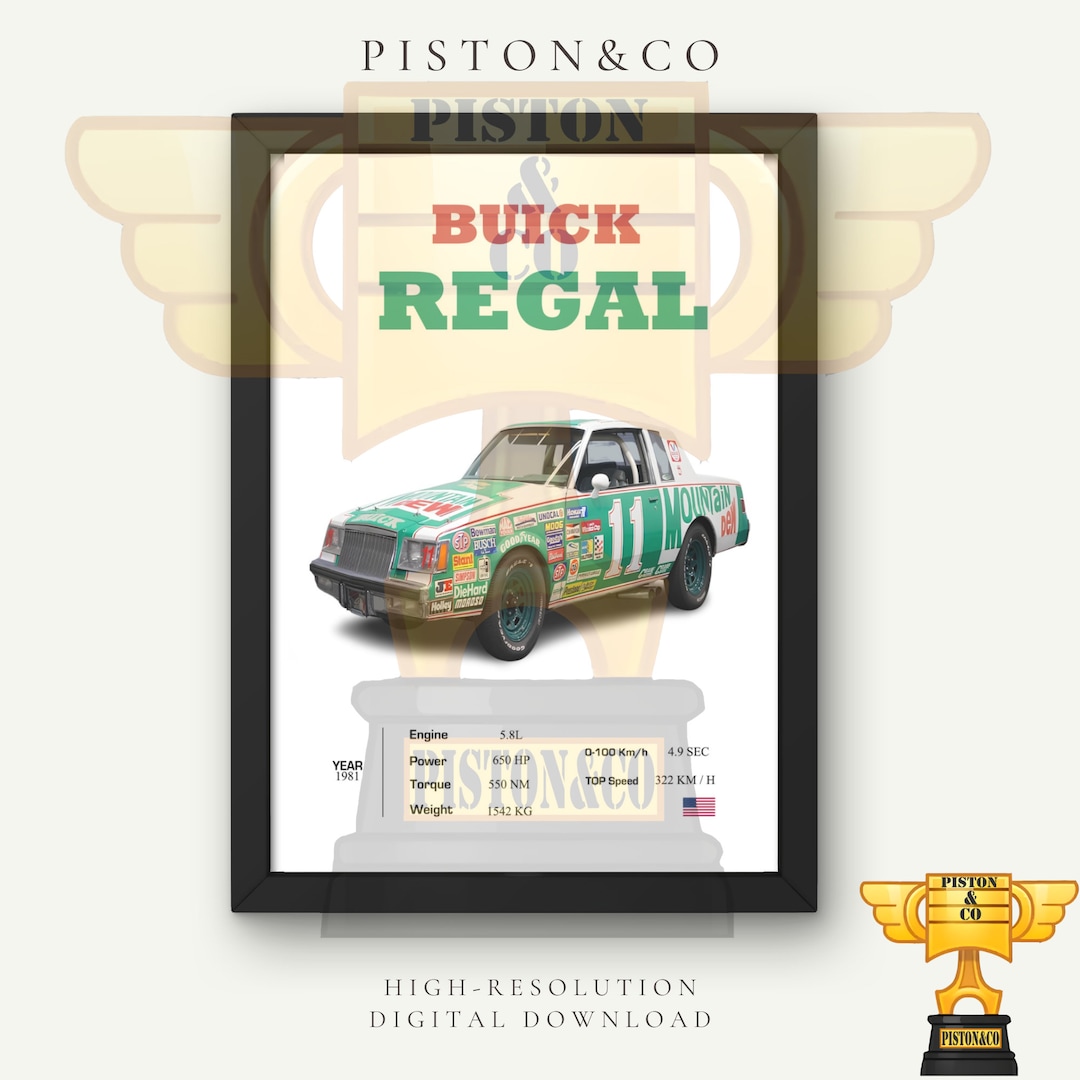 Vintage 1981 Buick Regal -chick Hicks -digital Download High-resolution ...