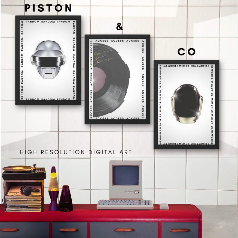 Daft Punk Digital Poster Set | Random Access Memories - Etsy