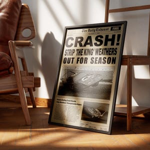 Strip "the King" Weathers Crash - Poster Piston Cup Racing Art - Etsy