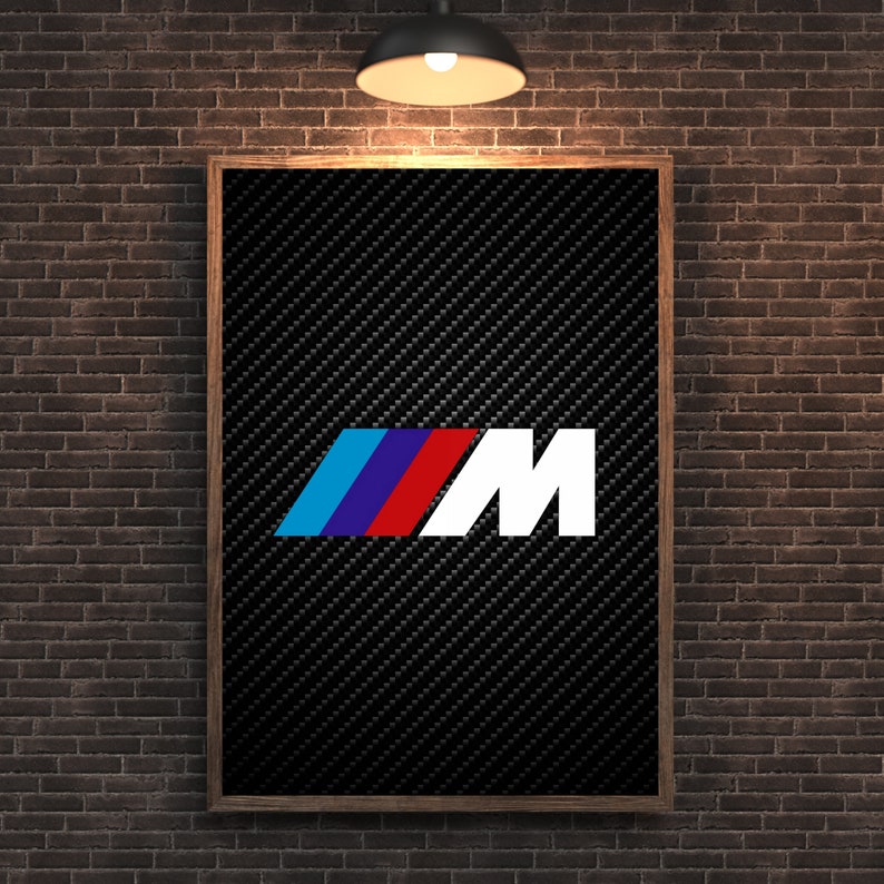 Carbon Fiber BMW M Power Logo Poster Digital Download - Etsy