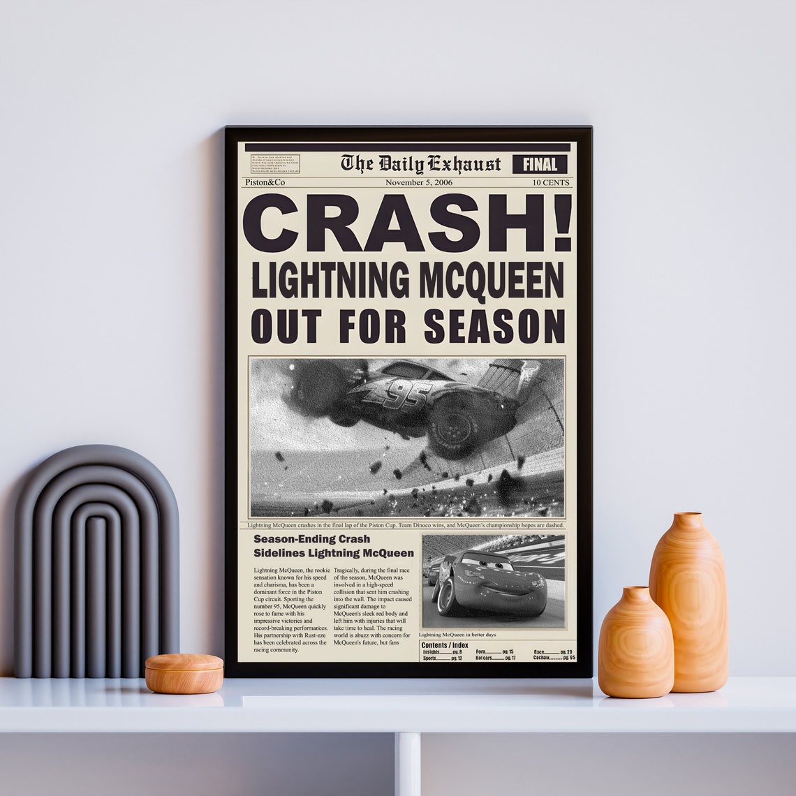 Lightning Mcqueen Crash Poster High-resolution Digital Download - Etsy