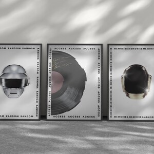 Daft Punk Digital Poster Set | Random Access Memories - Etsy