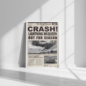 Lightning Mcqueen Crash Poster - High-resolution Digital Download ...