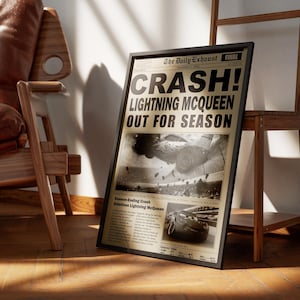 Lightning Mcqueen Crash Poster - High-resolution Digital Download ...