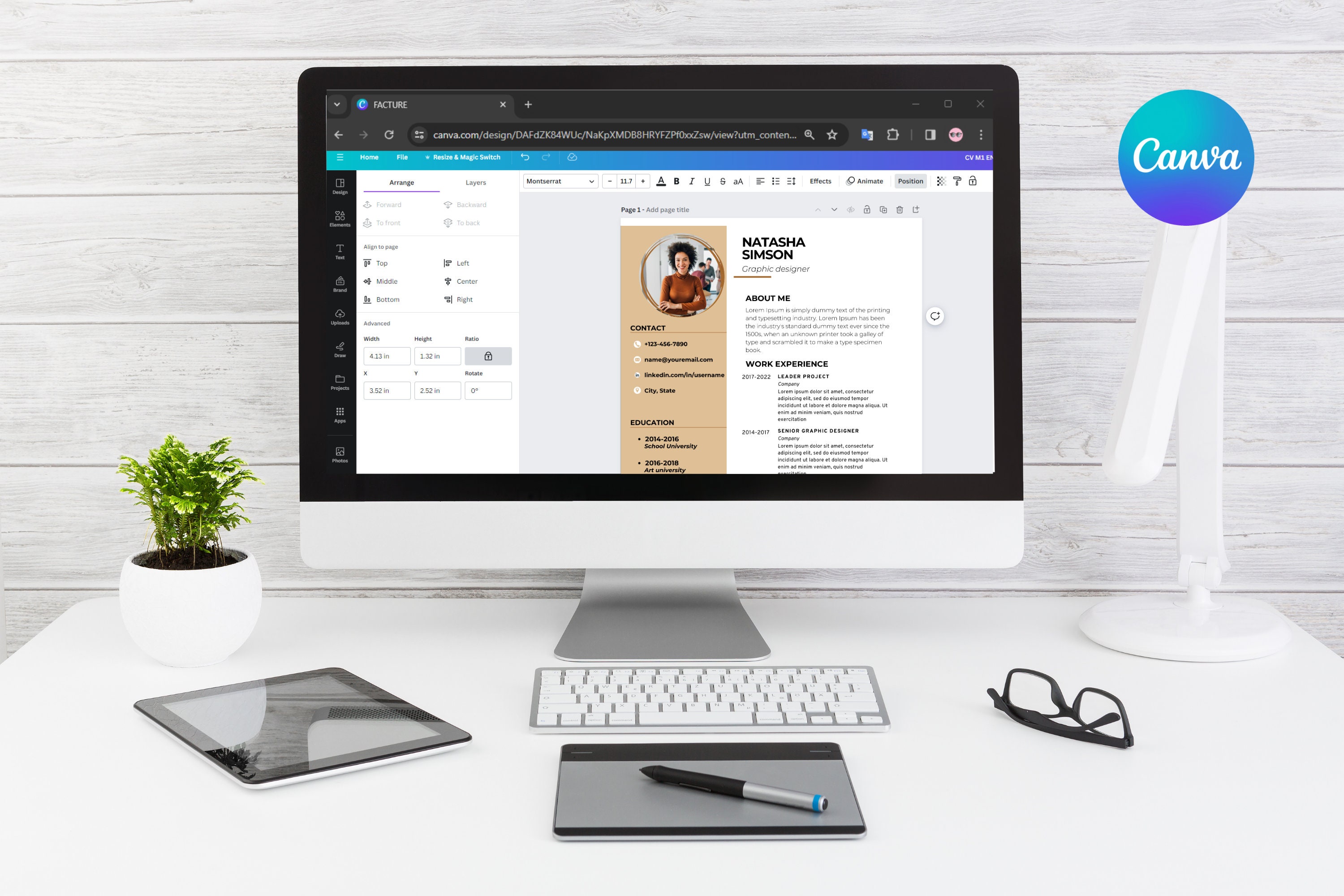 2 Pages, Functional Resume Template, Canva, Design Resume Template ...