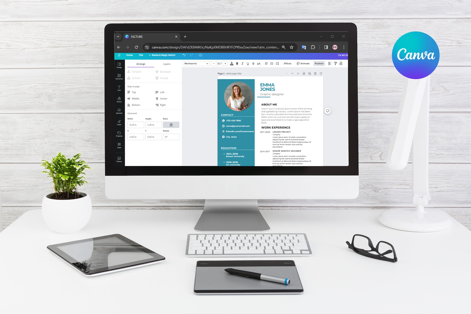 2 Pages, Functional Resume Template, Canva, Design Resume Template ...