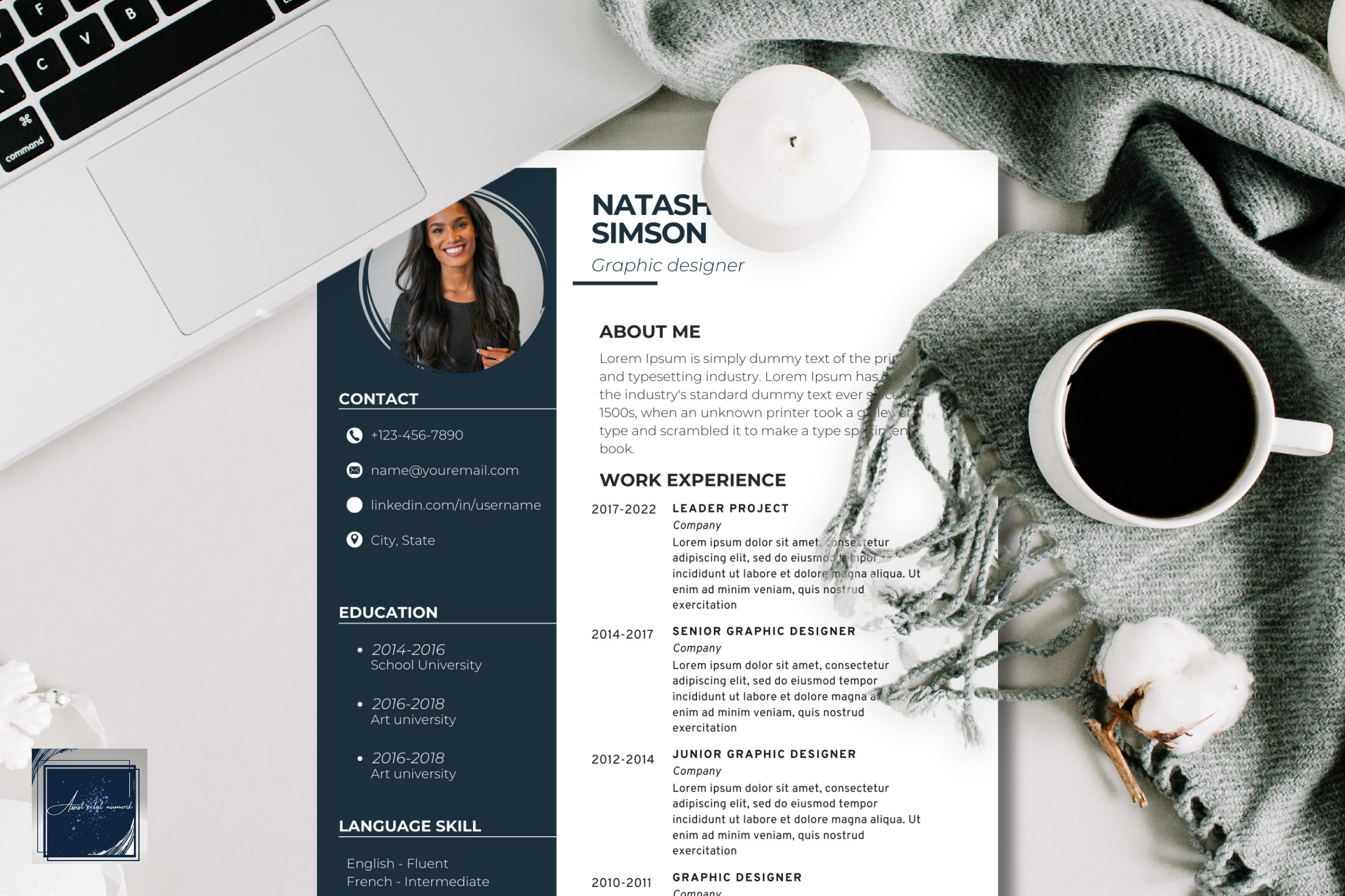 2 Pages, CV Template, Functional Resume Template, Canva, Design Resume ...