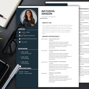 2 Pages, CV Template, Functional Resume Template, Canva, Design Resume ...
