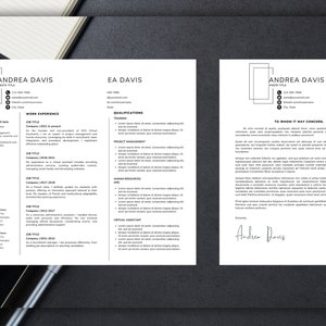 3 Pages, Functional Resume Template + Canva Cover Letter18, Canva ...