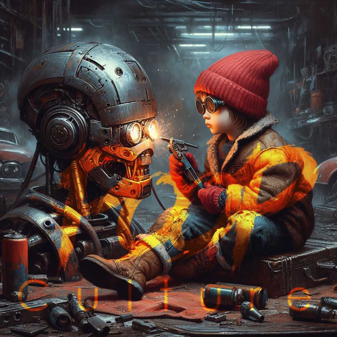 Dystopia, Robot, Girl, Sci-fi, Poster, Print, Print Ready, Instant ...