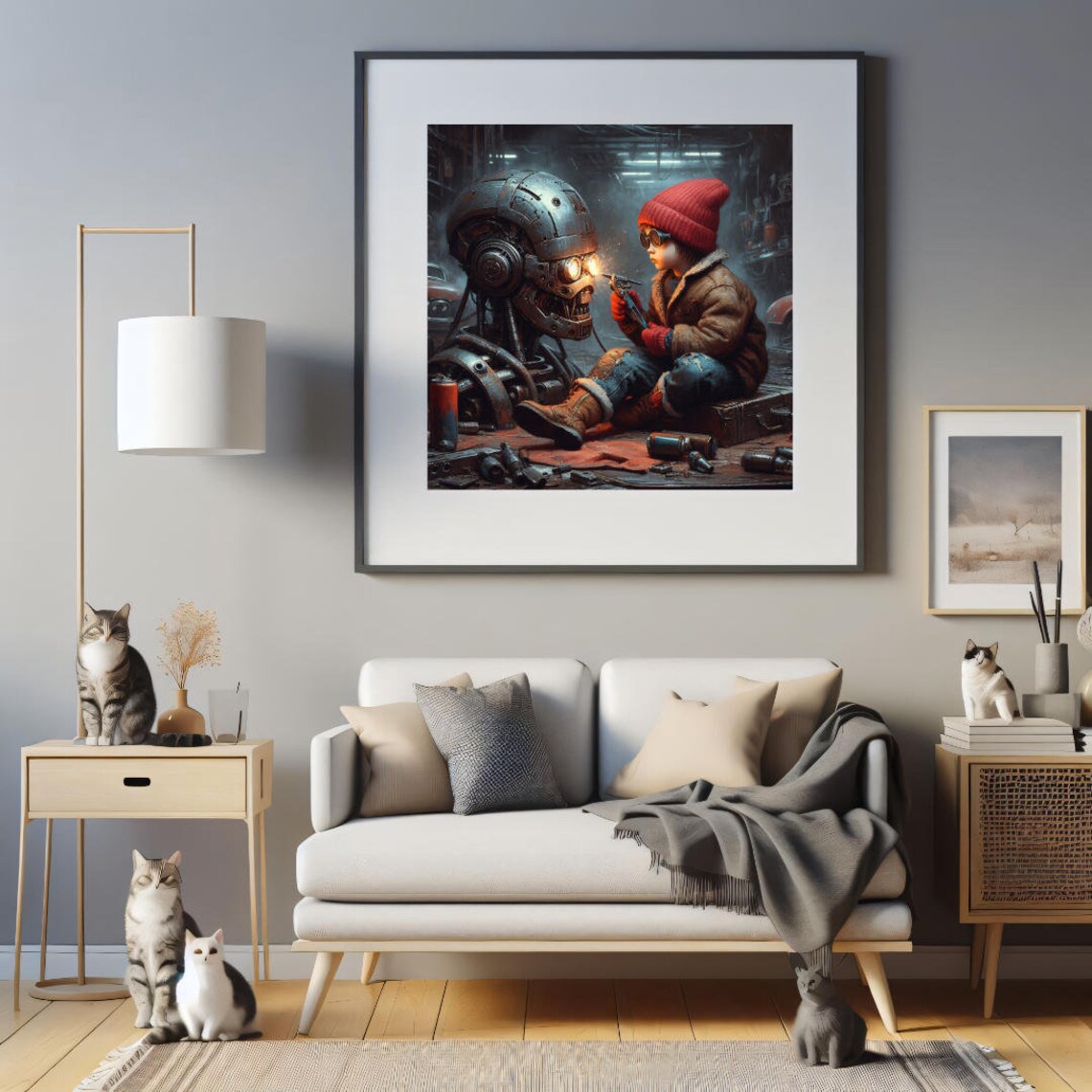 Dystopia, Robot, Girl, Sci-fi, Poster, Print, Print Ready, Instant ...