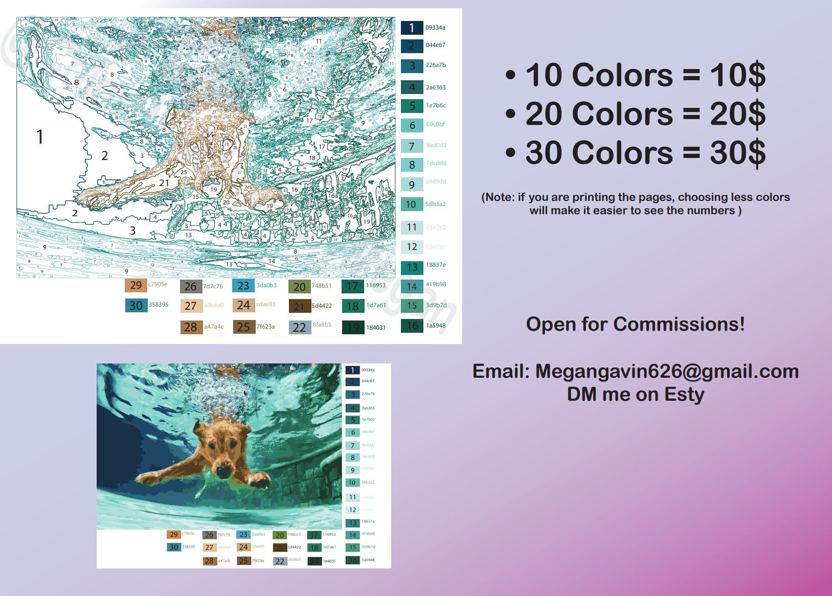 Personalized Color by Number Coloring Pages Based on Your Photos! - Etsy