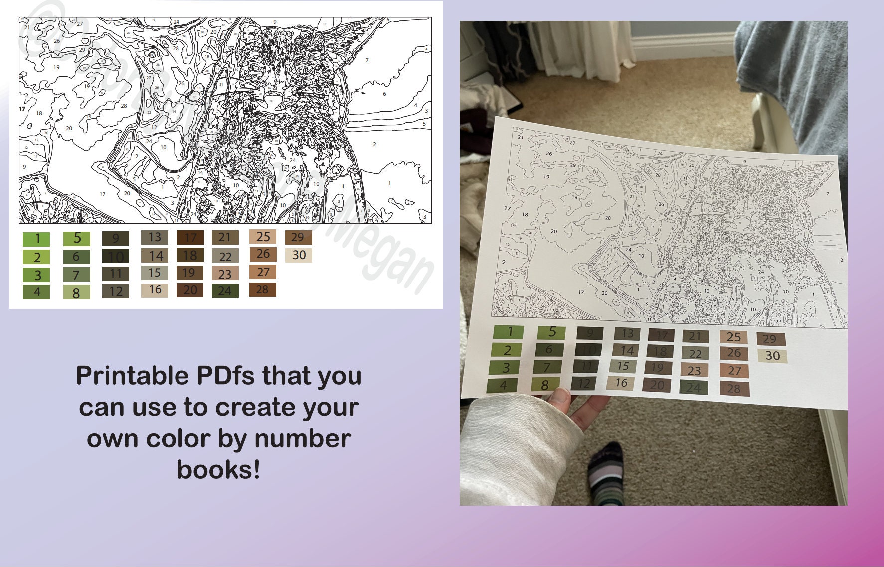 Personalized Color by Number Coloring Pages Based on Your Photos! - Etsy