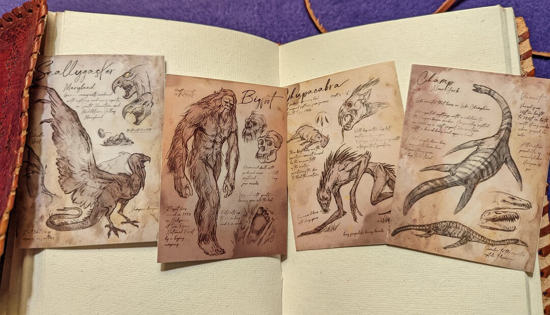 Cryptid Stickers: Bigfoot, Champ, Chupacabra, Snallygaster - Etsy