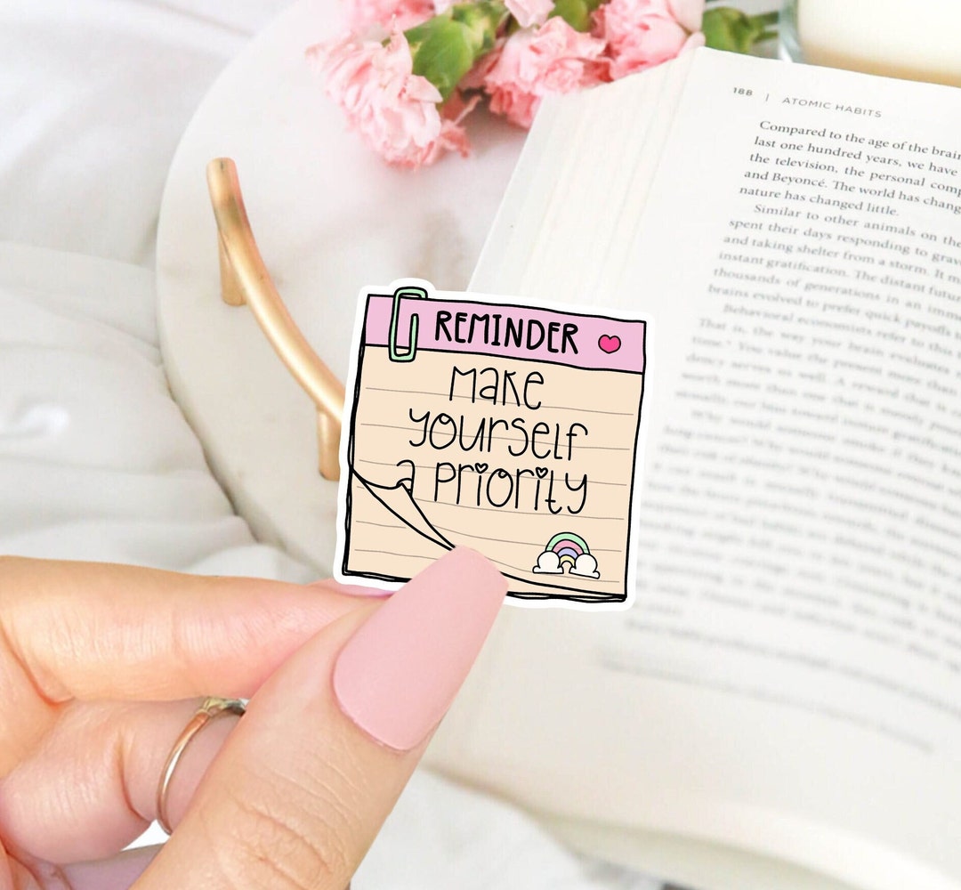 Make Your Self a Priority Sticker, Mental Health Kindle Decal ...