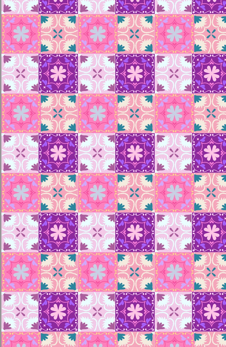Pretty Pink and Purple Design Pattern Digital Wallpaper - Etsy
