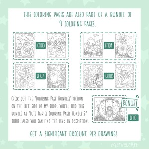 Teacup Fairies, Pixies, Coloring Pages, Fairy Instant Download ...