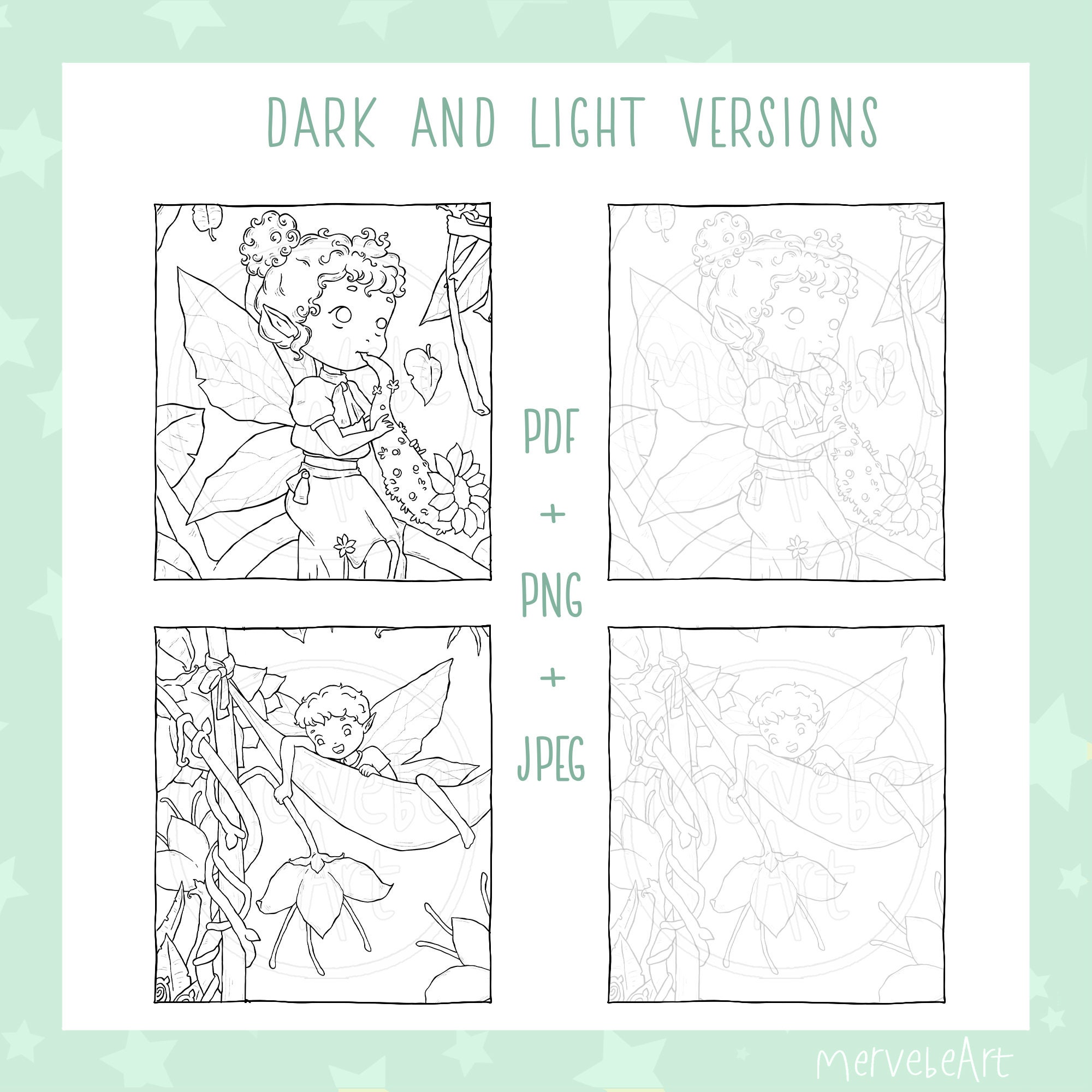 Singing Fairies, Fairy Coloring Pages, Cute Pixies, Printables, Flowers ...