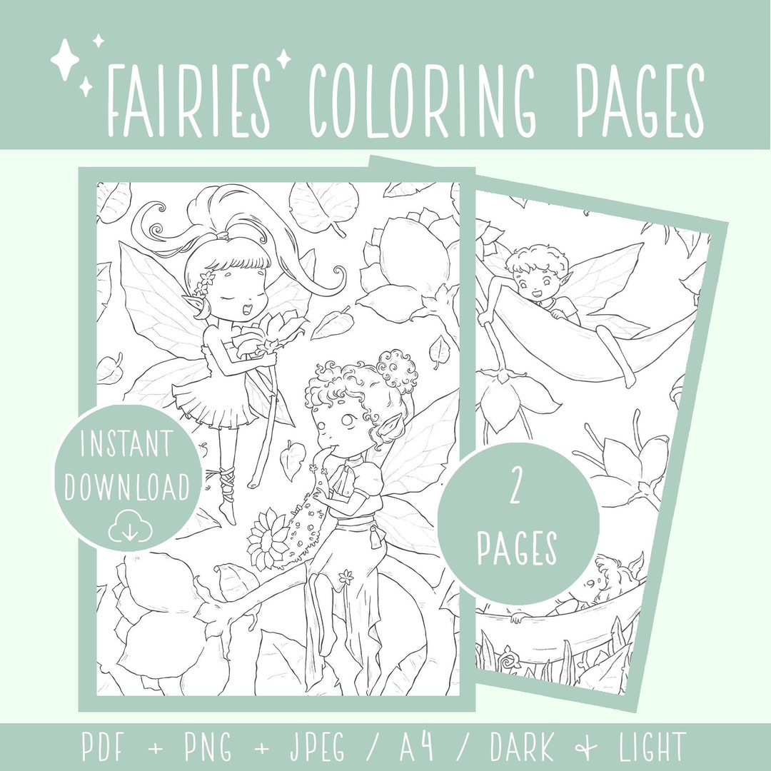 Singing Fairies, Fairy Coloring Pages, Cute Pixies, Printables, Flowers ...