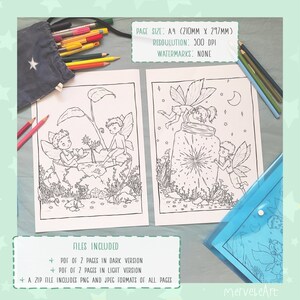 Teacup Fairies, Pixies, Coloring Pages, Fairy Instant Download ...