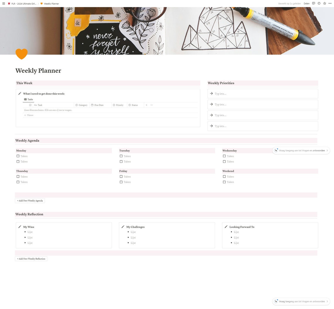 New All in One Notion Template, That Girl Dashboard, Notion Ultimate ...