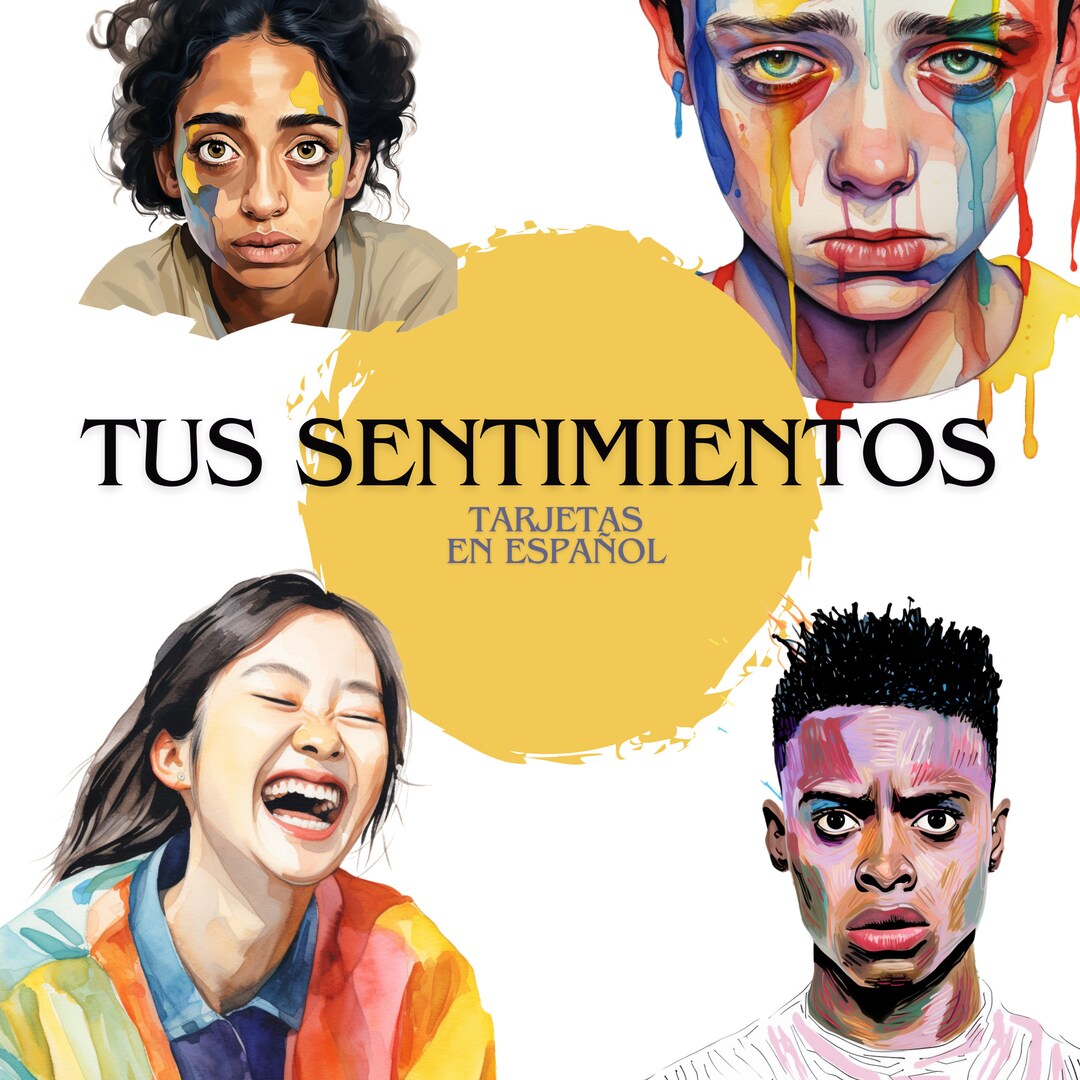 Tarjetas De Emociones, Aprendizaje Vocabulario En Español De Los ...