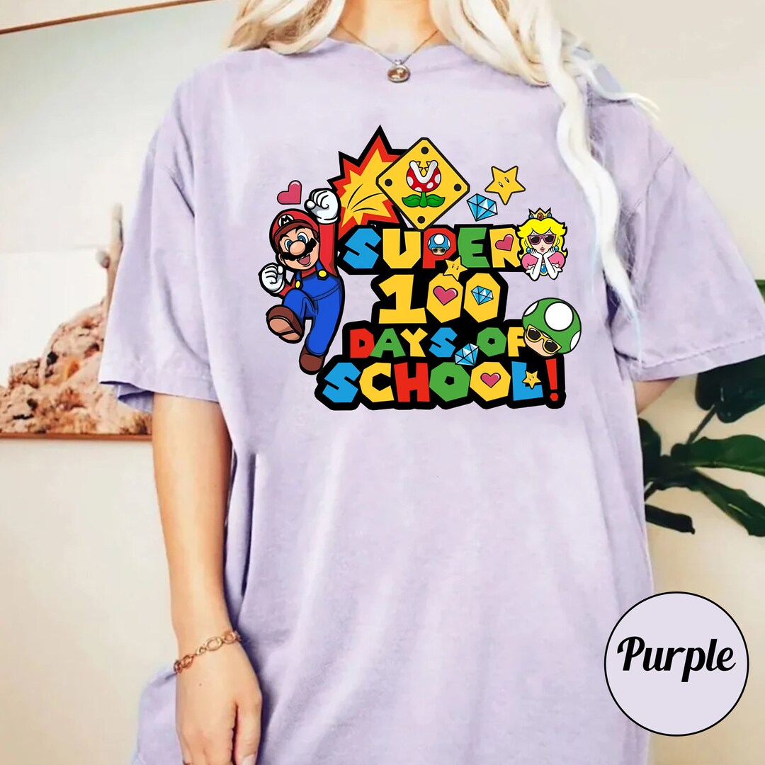 Super Mario 100 Days of School PNG, Super Mario School Teacher PNG ...