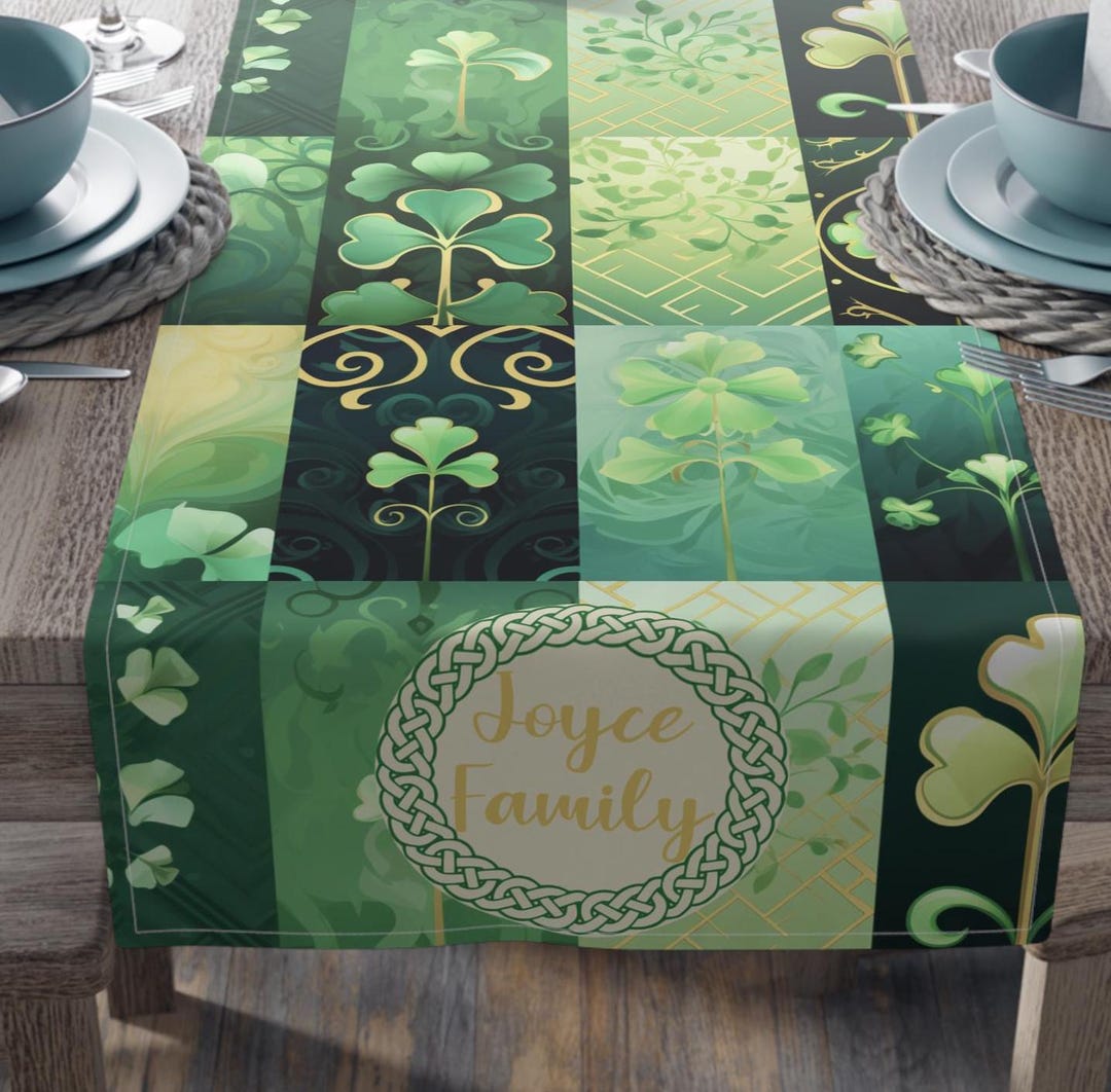 Personalized Irish Table Runner, Celtic Bridal Shower Gift, Anniversary ...