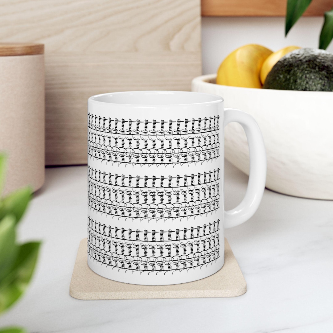 Subtle Anti Trump Sideways Resistance Coffee Cup, F**k Donald Trump Mug ...
