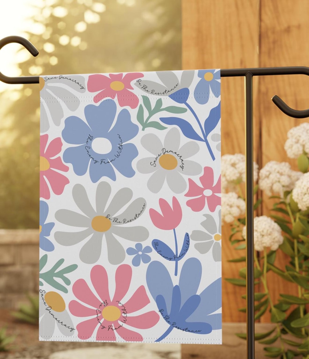 Subtle Be the Resistance Boho Flower Yard Flag, Anti-trump Sign, Save ...