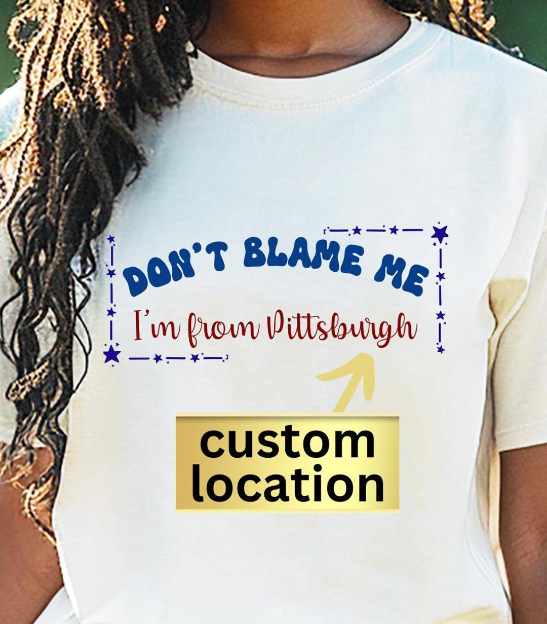 Custom Location Tee, Don't Blame Me I'm From, Blue Dot Red State Shirt ...